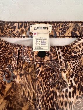 L'AGENCE | Jeans | Lagence Margot Brown Paisley Skinny Jeans | Poshmark
